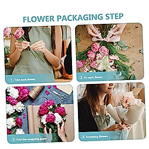 GARVALON 20pcs Rose Wrapping Paper Tutu Packing Paper Flower Packaging Paper Matte Wrapping Paper Valentines Day Flower Papers Wedding Flower Wrapping Paper Gift Plastic Accessories Flowers