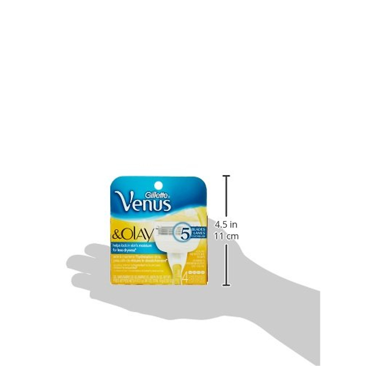 Gillette Venus with Olay Comfortglide Women's Razor Blade Refills, 4 Count, Womens Razors / Blades