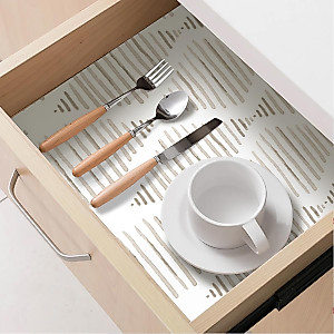 Modern Stripe Peel and Stick Wallpaper Beige and White Contact Paper17.7inch x 118.1inch Geometric Beige Contact Paper for Bathroom Removable Wallpaper Self Adhesive Wallpaper Cabinets Decor Vinyl