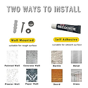 OUAIVANY Mop and Broom Holder Wall Mount, Mop Holder Stainless Steel Broom Hanger Rack Heavy Duty Broom Organizer for Home Kitchen Bathroom (2 Packs)