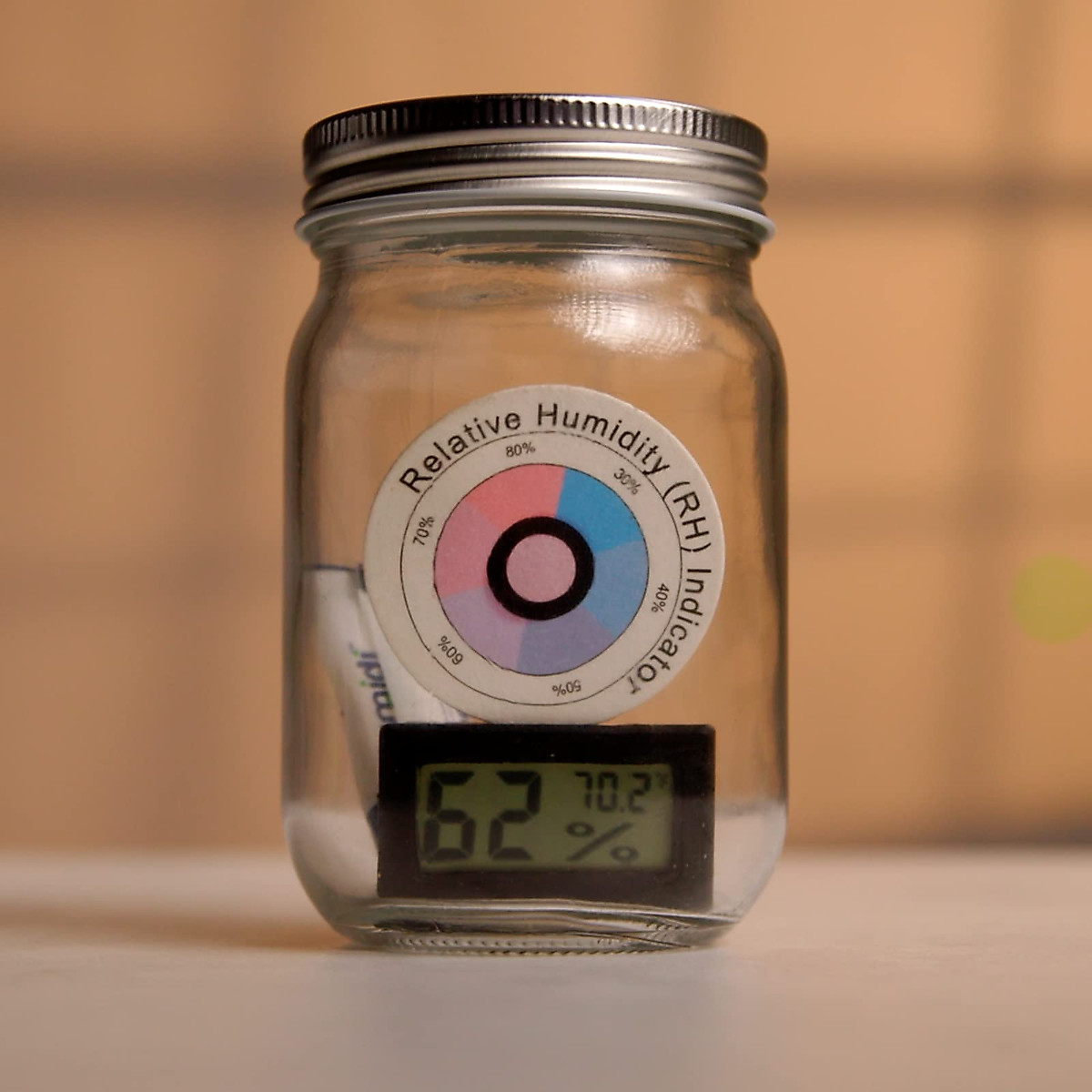 Humidi-Cure 10Pack RH62% Humidity Packs,2-Way Humidity Control Packs,62% Humidor Packets for Herbs with RH Indicator Card,Size 8Gram