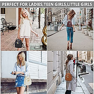 Mini Backpack Purse,VONXURY Fashion Small Leather Quilt Backpack Convertible Casual Travel Daypack for Women Ladies Girls