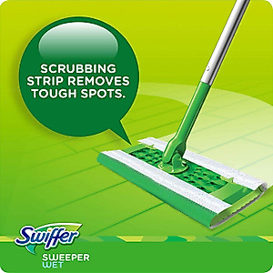 Swiffer Sweeper Wet Cloth Refill, White 60 Count
