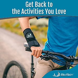 BioSkin Carpal Tunnel Wrist Brace - For Arthritis Pain And Support, Tendonitis, Wrist Sprains, Night Wrist Sleep Support Brace, Wrist Splint, Wrist Support For Women And Men, HSA or FSA Eligible