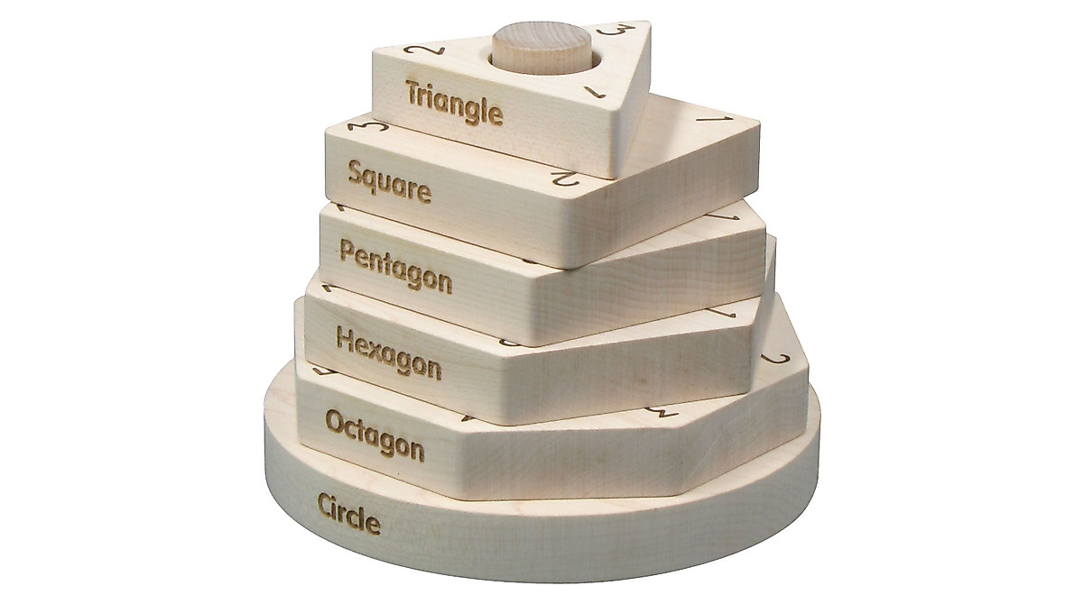 Natural Shape Stacker - Sensory Play for Kids