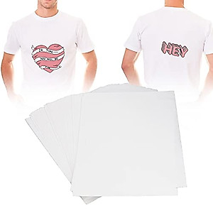 100pcs Lightweight Fabric Inkjet Printing Iron on White T-shirt A4 Sublimation Transfer Paper for Laser Printer For All Kinds of Light Color Textile Fabrics