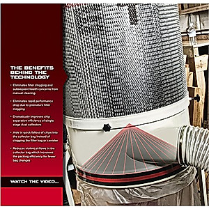 JET DC-1100VX-CK Vortex Cone Dust Collector, 2-Micron Canister Filter, 1100 CFM, 1Ph 115/230V (708659K)