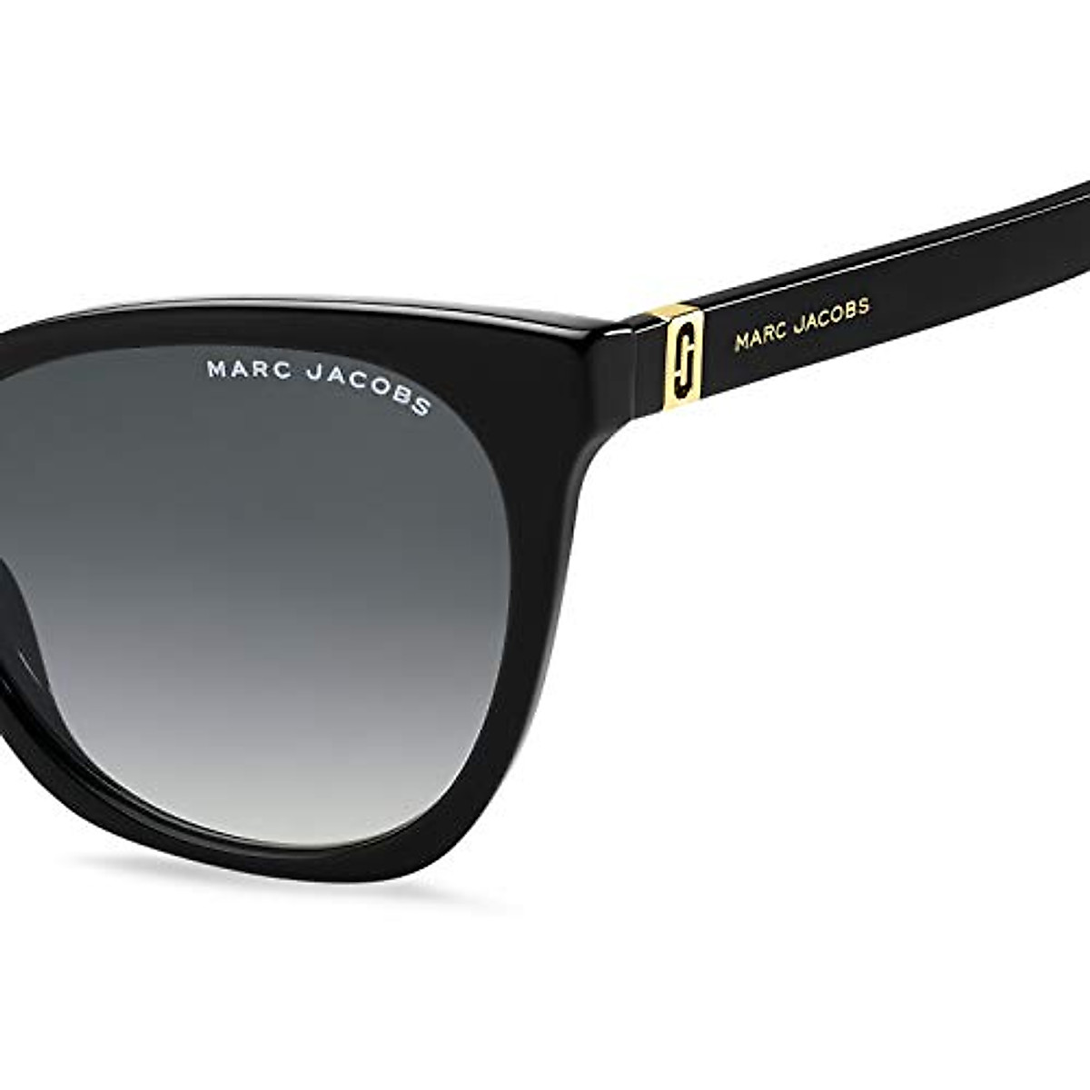 Marc Jacobs Women's Marc 336/S Cat Eye Sunglasses, Black/Gray Shaded, 56mm, 16mm