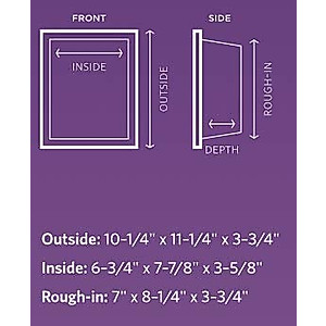 Ez-niches - USA - Ezsn - Footrest - 8in X 7in - Made To Tile - Recessed Tile Wall Shampoo Soap Niche Footrest