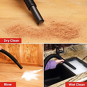 Shop-Vac 10 Gallon Wet Dry Vacuum Cleaner, 8.0 Peak Kpa Shop Vacuum with Blower Function, Cordless Vacuum Cleaner for Pet Hair, Jobsite, Garage, Home & Workshop