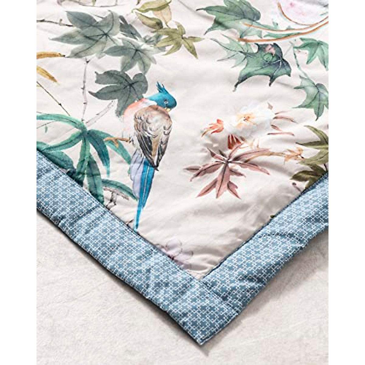 Maison d' Hermine Hokuzai Cotton Throw Blanket Bohemian Bedding Lightweight and Breathable for Couch Sofa Bed Travel (50"x60")