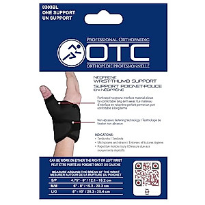 OTC Wrist-Thumb Splint, Wrap Style Support, Neoprene, Small