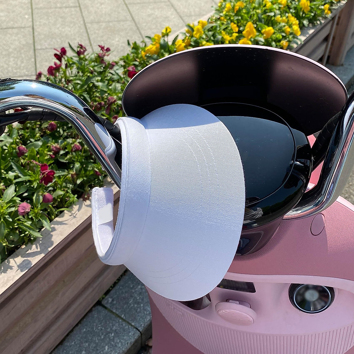 Sports Sun Visor Hat Adjustable UV Protection Visors Summer Wide Brim Clip On Hats Outdoor Golf Beach Tennis Hiking Slip-On Cap Women Men (White)