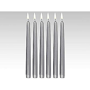 Stunning Silver Mini Taper Candles - (5") - Pack of 12 - Perfect for Elegant Events, Weddings & Home Decor