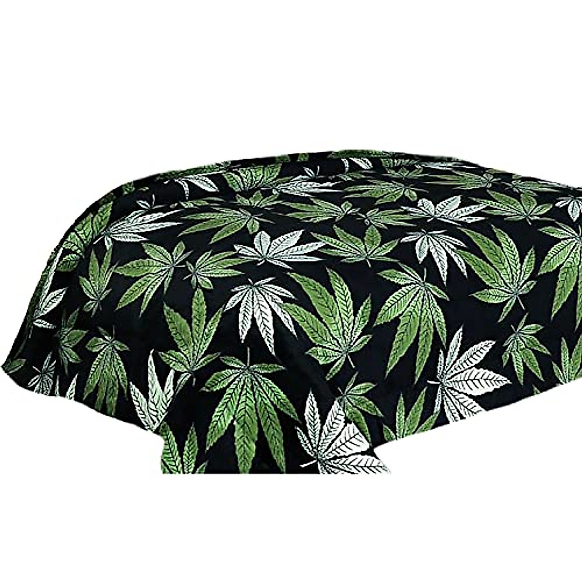 Home Must Haves Marijuana Leaf Fleece Plush Microfiber Super Soft Premium Warm Cozy Bed Blanket Throw, Black/Green, King (BLNK-Marijuana-King)