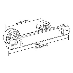 Bathroom Thermostatic Shower Mixer Wall Mount Hot Cold Water Showering Faucet Temperature Control Valve
