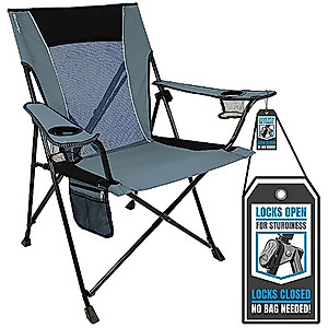 Kijaro Dual Lock Portable Camping Chairs - Enjoy the Outdoors with a Versatile Folding Chair, Sports Chair, Outdoor Chair & Lawn Chair - Dual Lock Feature Locks Position – Hallet Peak Gray