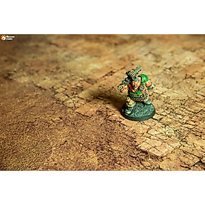 Warzone Studio 6’ x 4’ Double-Sided Rubber Battle Mat: Deserted Heart + Homeland + Bag