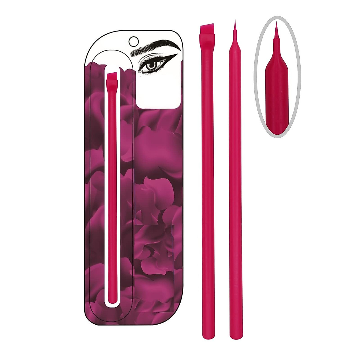 Eyebrow Pomade Tool For Stamping Hair Like Strokes With Brow Tint To Fill Brows For Angled Brow Brown Black | Razor Thin Edge Makeup Spatula For Cosmetic Pallette Liquid Concealer Foundation Eyeliner