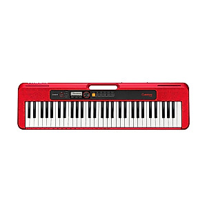 Casio Casiotone CT-S200 61-Key Portable Digital Keyboard - Red Bundle with Adjustable Stand, Bench, Headphone, Sustain Pedal, Instructional Book, Austin Bazaar Instructional DVD, and Polishing Cloth