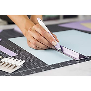 Cricut Metal Ruler - Safety Cutting Ruler for Use with Rotary Cutters, Cricut TrueControl knife, Xacto knife - Great For Quilting, Scrapbooking, Crafting and Paper Cutting - 18", [Lilac]