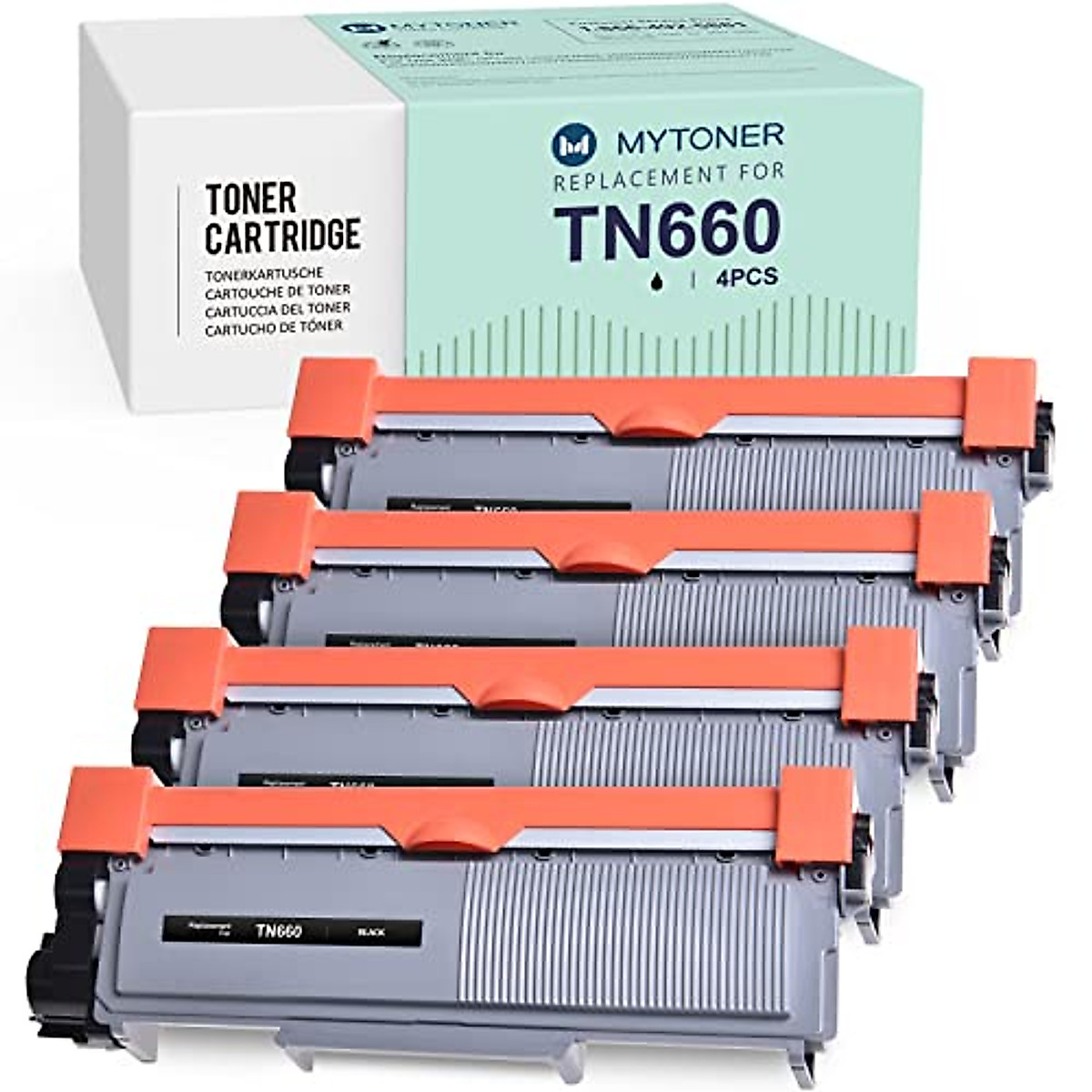 MYTONER TN660 TN630 Compatible Toner Cartridge Replacement for Brother TN-660 TN630 for HL-L2300D DCP-L2540DW MFC-L2700DW MFC-L2740DW HL-L2380DW HL-L2320D HL-L2340DW HL-L2360DW Printer(Black, 4-Pack)