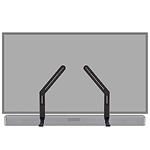 ECHOGEAR Sound Bar Monting Bracket For Under TV - Adjustable Height & Depth for Max Compatibility Between TV & Soundbar - Dolby Atmos Compatible & Works with with LG, Vizio, Bose & More