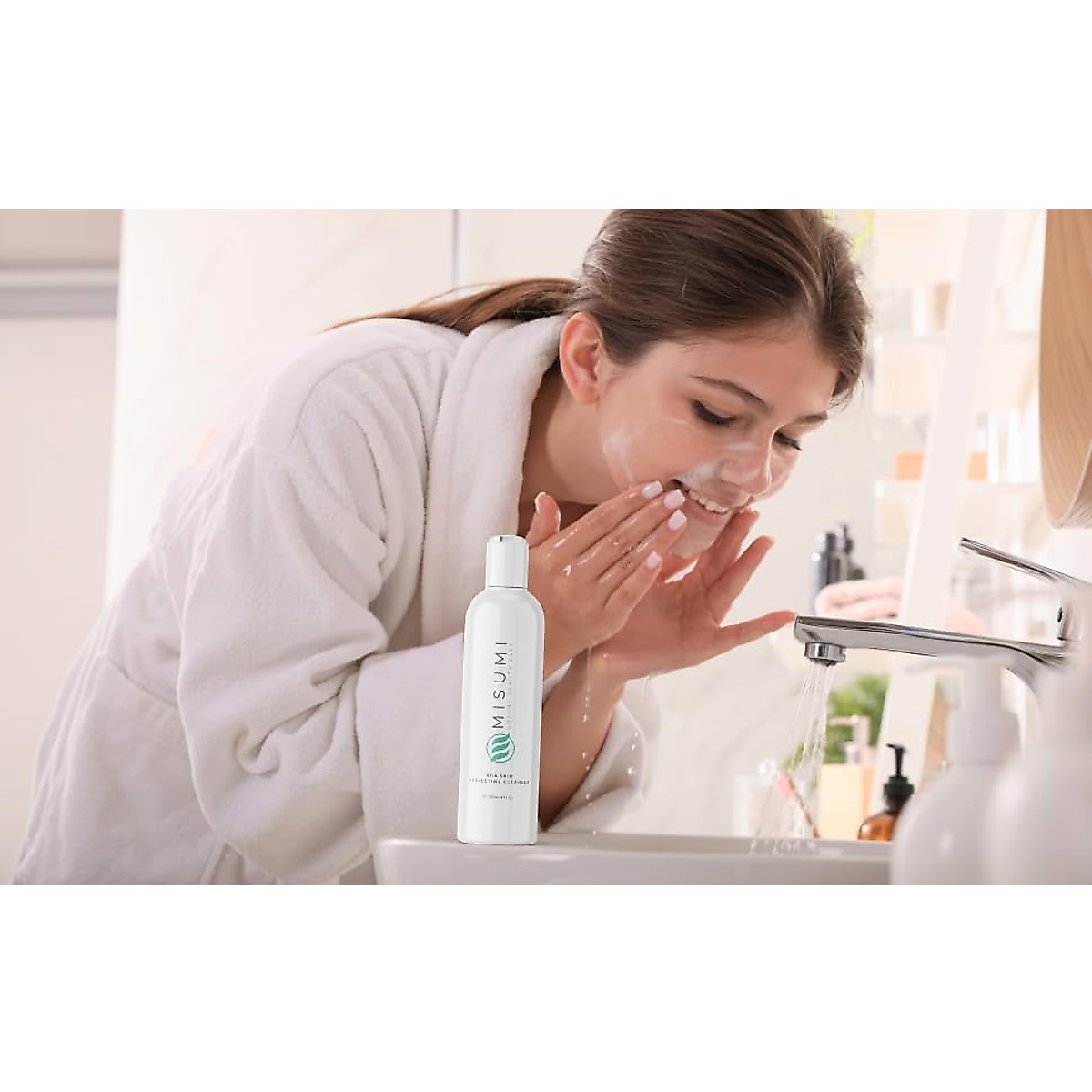 AHA Glycolic Acid 10% Acne Face Wash to Help Clear Clogged Pores - Anti-Aging Acne Skincare Glycolic Acid Face Wash with Natural Ingredients - Acne Cleanser Glycolic Face Wash - Acne Control Cleanser