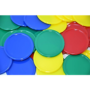 Smartdealspro Set of 160 Opaque 1 1/2 Inch Plastic Counting Counters Poker Chips with Box for Casino Card Games (160pcs 4 Color with Box)