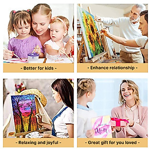 Kealux Paint by Numbers Animals Kits 40cm x 50cm Canvas, DIY Acrylic Painting for Adults and Kids with Paints, Brushes Dog Without Frame