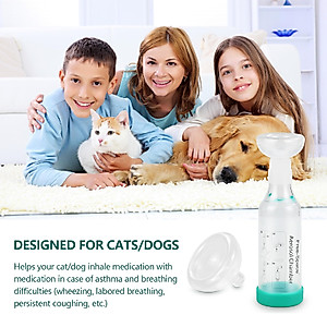 Malihome Cat Handheld Inhaler Spacer with 2 Masks Helps with Breathing & Delivering Medication Fits