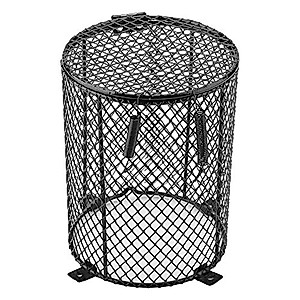 Heater Guard, Reptile Anti Scald Burn Protective Lampshades Day Night Ceramic Light Bulb Enclosure Cage Protector for Feeding Box in Case Scald(Cylinder Shape)