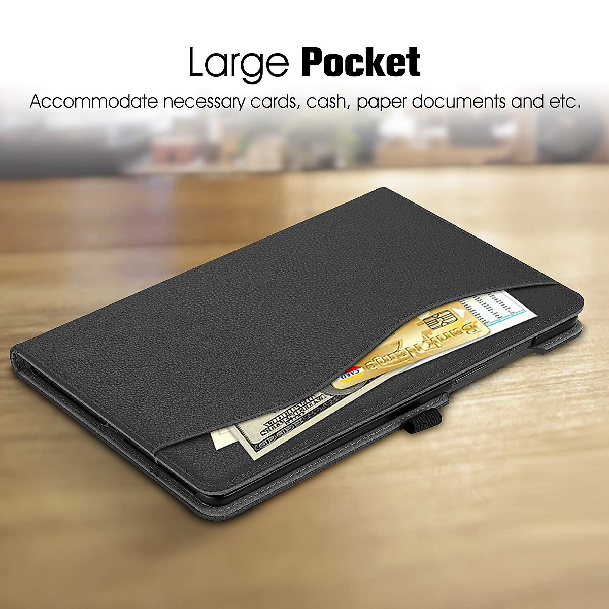 Fintie Case for Samsung Galaxy Tab S5e 10.5 2019 Model SM-T720/T725/T727, Multi-Angle Viewing Stand Cover with Pocket Auto Sleep Wake Feature, Black