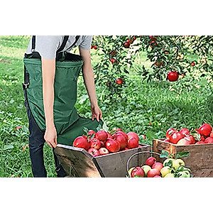 HANZIUP Large Fruit Picking Bag, Adjustable Harvest Garden Apron Storage Pouch for Harvesting Vegetables Big Fruits Apple Mango Pear Peach Mango Kiwi Lemon Cherry