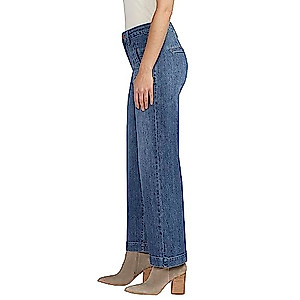 JAG Jeans Women's Sophia High Rise Wide Leg Jeans, Tidal Blue, 16