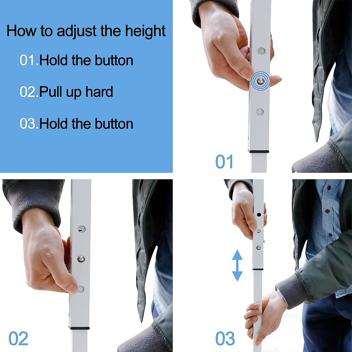 ZENY 10x10 Pop Up Canopy Tent Portable Outdoor Canopy Tent for Parties Camping Patio Gazobo Instant Shelter Beach Sun Shade, Height Adjustable Straight Legs, Waterproof UV Resistant, Wheeled Carry Bag