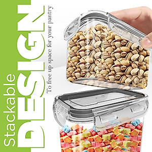 KICHLY Airtight Food Storage Containers With Lids (24 Pack) - Pantry Organizers and Storage - Pantry Storage Or Kitchen Storage Containers - Ideal for Pasta or Cereal Containers