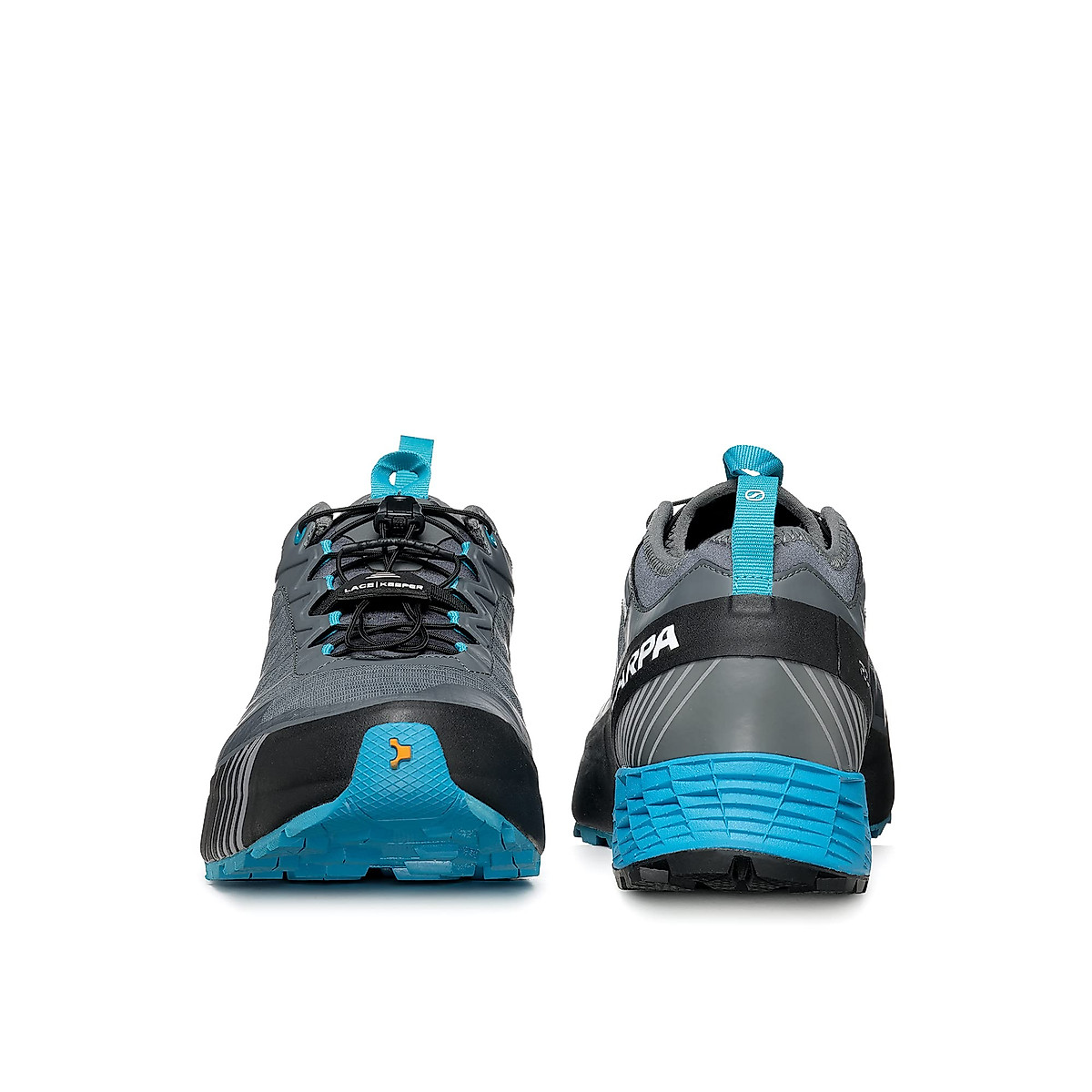 SCARPA Men's Ribelle Run GTX Waterproof Gore-Tex Trail Shoes for Trail Running and Hiking - Anthracite/Lake Blue - 10.5-11 Women/9.5-10 Men