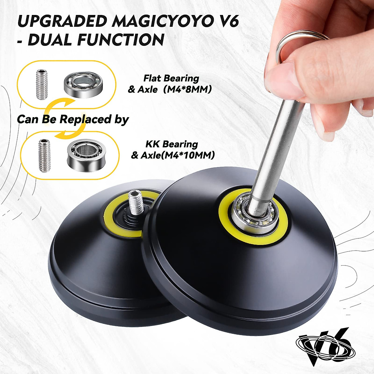 MAGICYOYO V6 Responsive Yoyo for Kids & Adults - Alloy Material, Durable Beginner Trick Yoyo, Extra Bearing Kit