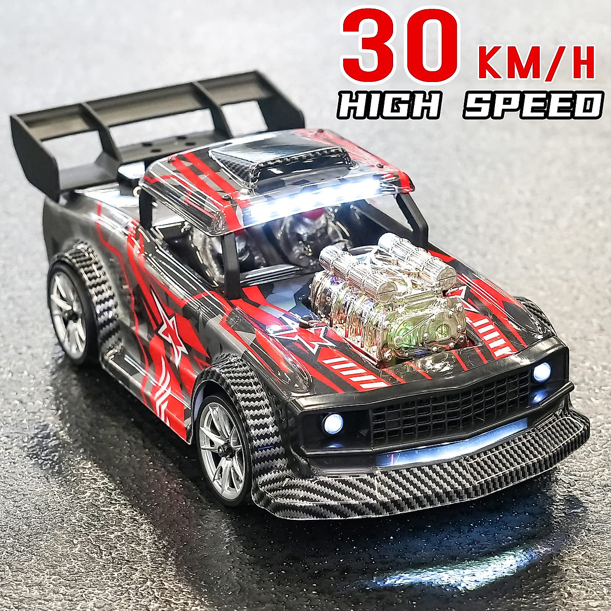 GoolRC RC Drift Car 1/18 RC Car Fast and Furious Cars Remote Control Car for Boys 8-12 2.4GHz 4WD 30km/h RC Race Car Full Scale High Speed Kids Gift RTR with ESP Function RC Truck RC Car for Kids