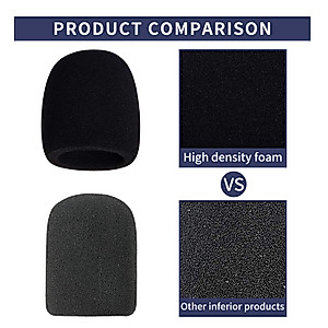 3 Piece Blue Yeti Mic Cover Foam Microphone Windscreen for Blue Yeti, Yeti Pro Condenser Microphone(Size A, Black)