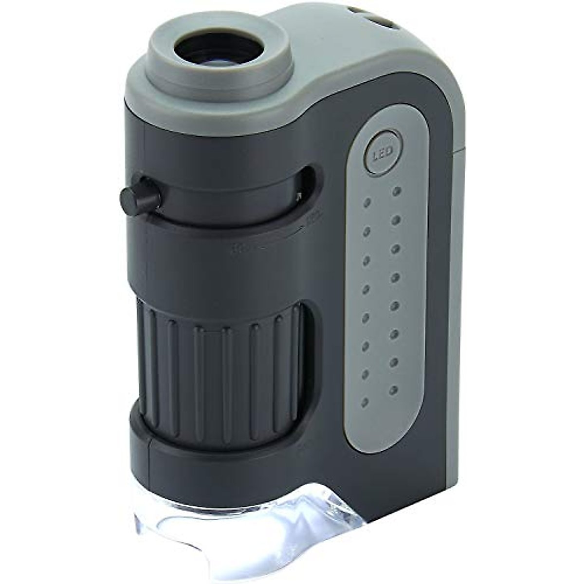 Carson MicroBrite Plus 60x-120x LED Lighted Pocket Microscope (MM-300) & MicroFlip 100x-250x LED and UV Lighted Pocket Microscope with Flip Down Slide Base and Smartphone Digiscoping Clip (MP-250)