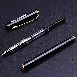 Deli Stainless Steel Fountain Pen, Medium Nib, for School Office Supplies Stationery Elegant Writing (S681)