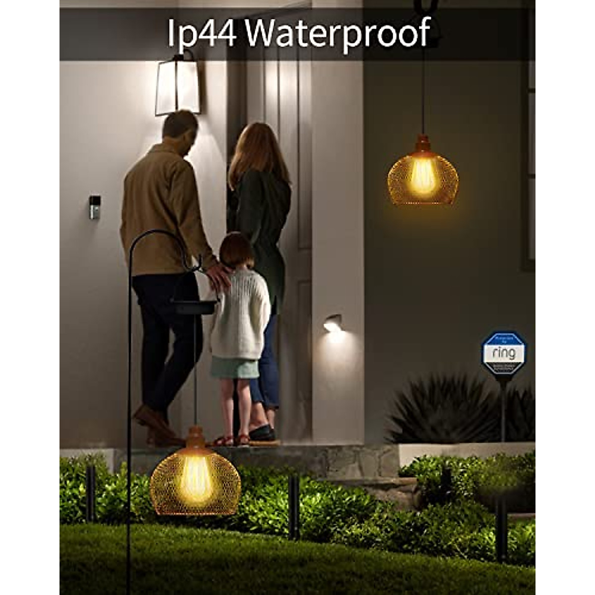 SHYMERY Hanging Solar Lights,Metal Solar Lantern LED Garden Outdoor Chandelier Rustic Edison Bulb Lamps Waterproof for Outdoor Hanging,Porch,Patio,Lanai,Pathway Decor(Bronze,1 Pack)