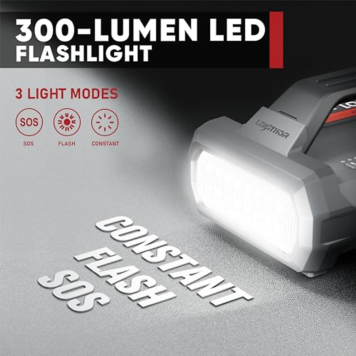 LOKITHOR JA301 Jump Starter with Air Compressor, 2000Amp 12V Portable Car Battery Booster Pack for Upto 8.0L Gas or 6.0L Diesel, 150 PSI Tire Inflator with Digital Screen, 30 Months Ultra-Long Standby