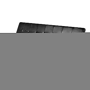 MSLAONXC Sofa Bed with Two Pillows,Living Room Furniture,Sectional Sofa,Backrest Sofa,Balcony Sofa,Armrest Sofa,Lobby Sofa,for Living Room,Home,Office,Study Room,Artificial Leather Adjustable Black