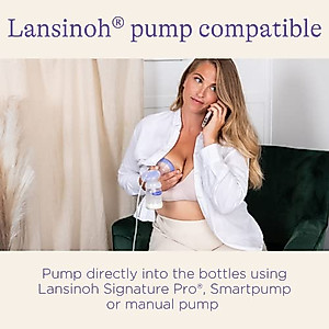 Lansinoh Breastmilk Storage Breast Pump Bottles, 4 Count