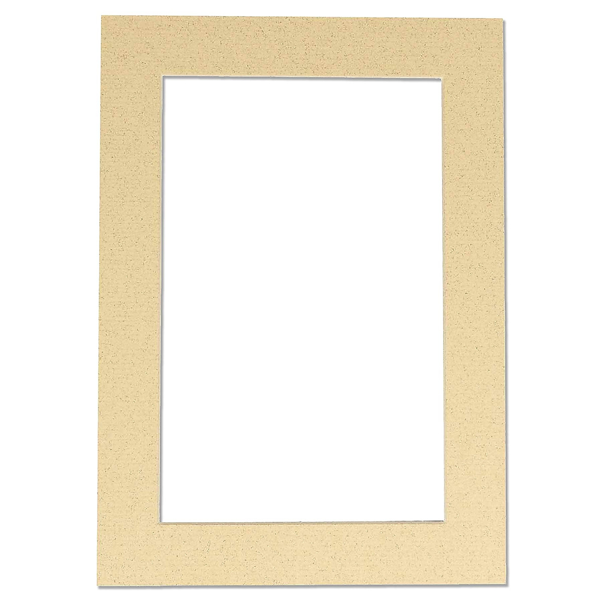 8.5x11 Mat Bevel Cut for 5x7 Photos - Acid Free Tan Precut Matboard - for Pictures, Photos, Framing - 4-ply Thickness