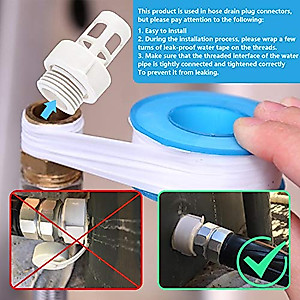 Garden Hose Water Drain Plug Connector/Adapter for Intex Round Pool Hose Drain Adapter Parts No.10184 (1)