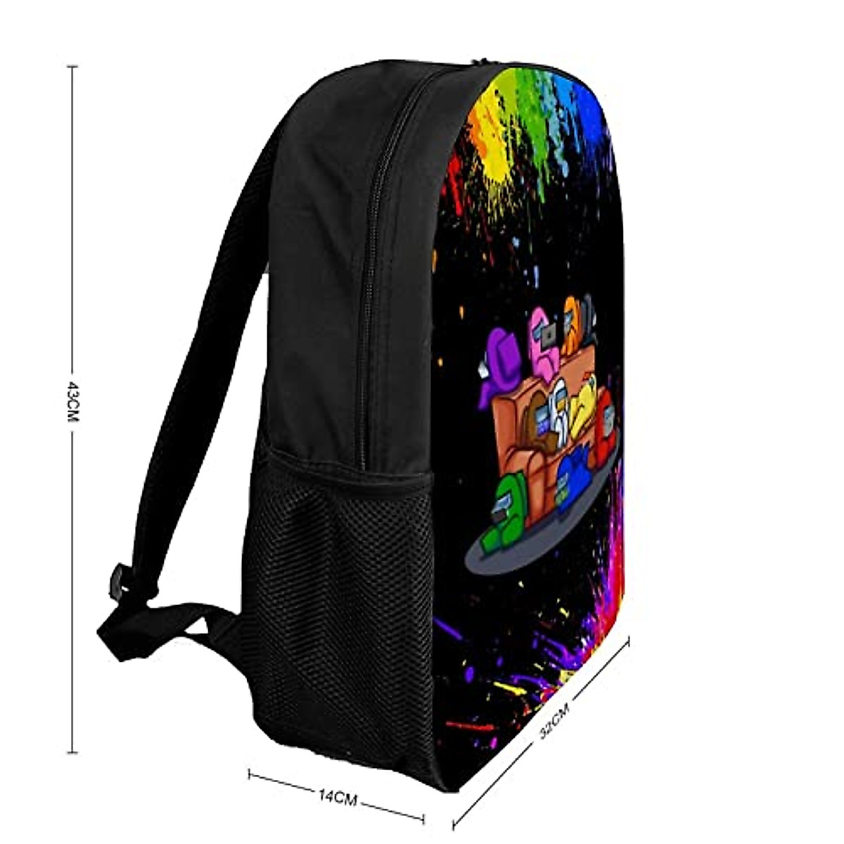 Val Pasco 17 inches Adult Large-capacity Shoulder Bag,Printed Multifunctional Convenient Backpack,Suitable for Travel, Summer Camp, Mountain Climbing